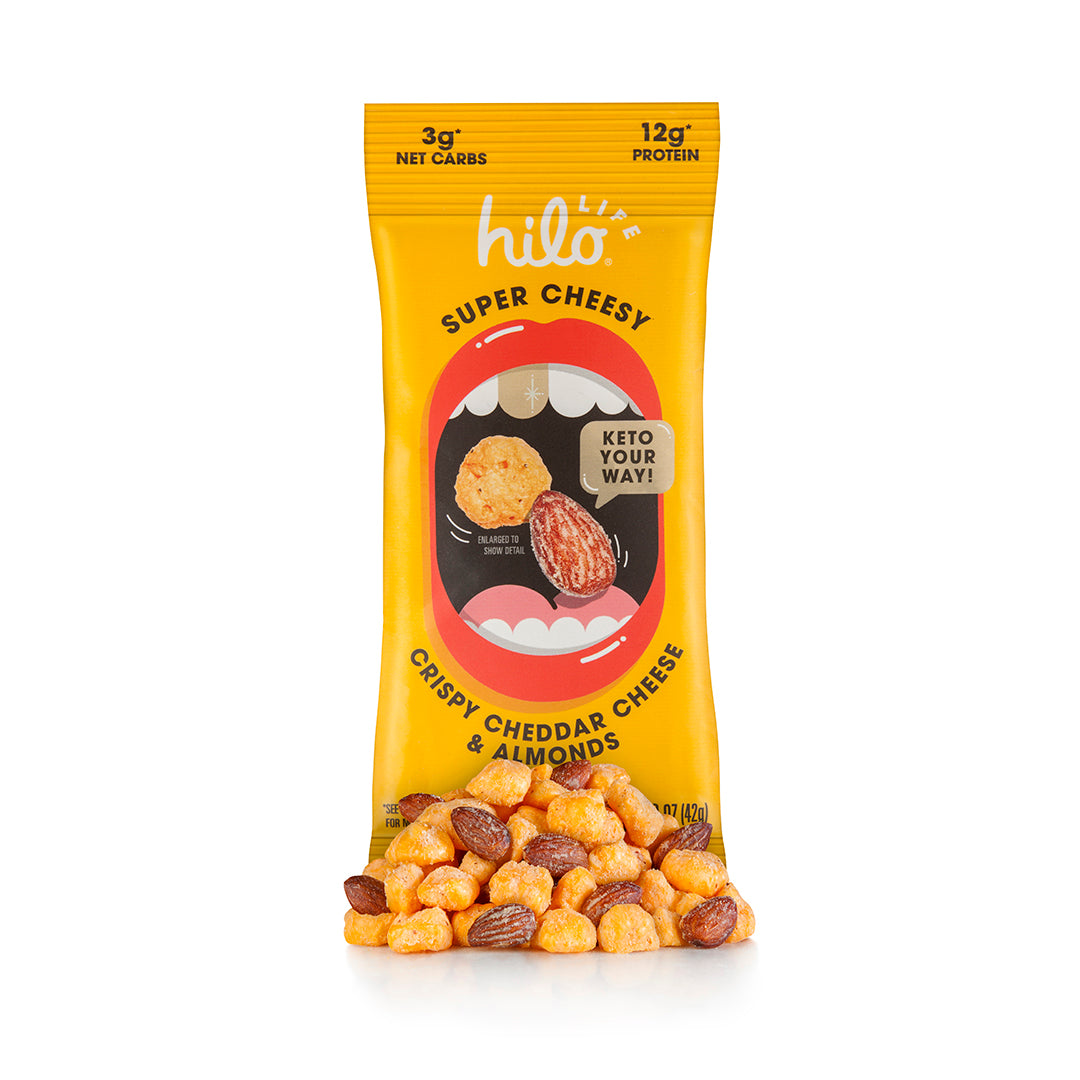 Super Cheesy Cheese and Nut Snack Mix